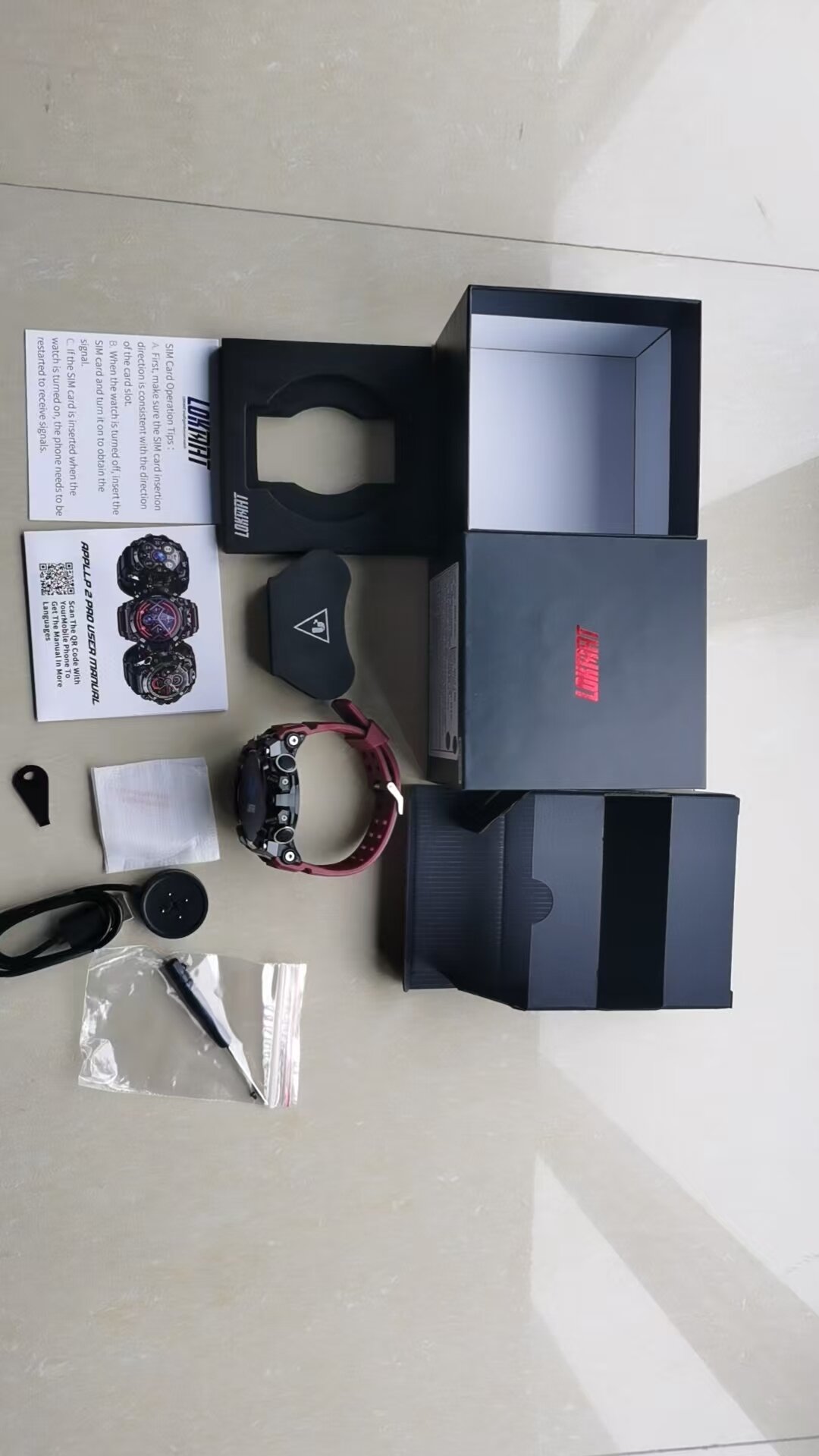 Умные часы LOKMAT APPLLP 2 PRO 4G, Wi-Fi, GPS, Bluetooth, сенсорный экран AMOLED, поддержка Nano-SIM-карт, независимый телефонный звонок, спортивный пульсометр, фитнес-трекер, двойная камера