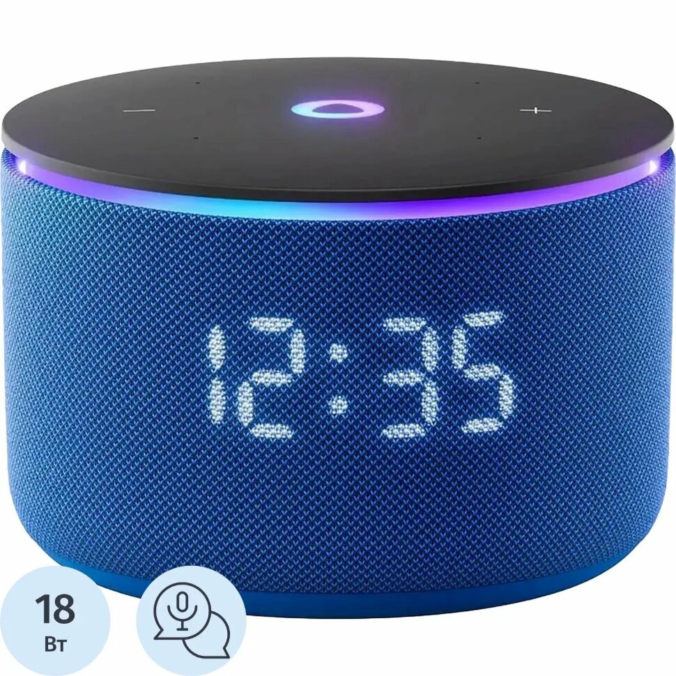 Умная колонка Яндекс Станция Мини 3 Про, Zigbee, синий (YNDX-00059BLU), 2327325