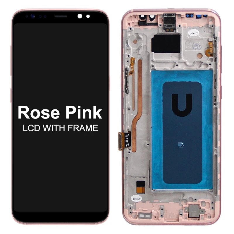 TFT-экран для Samsung Galaxy S8 + S8 Plus G955 G955F G955FD ЖК-дисплей цифровой Rose Pink Frame