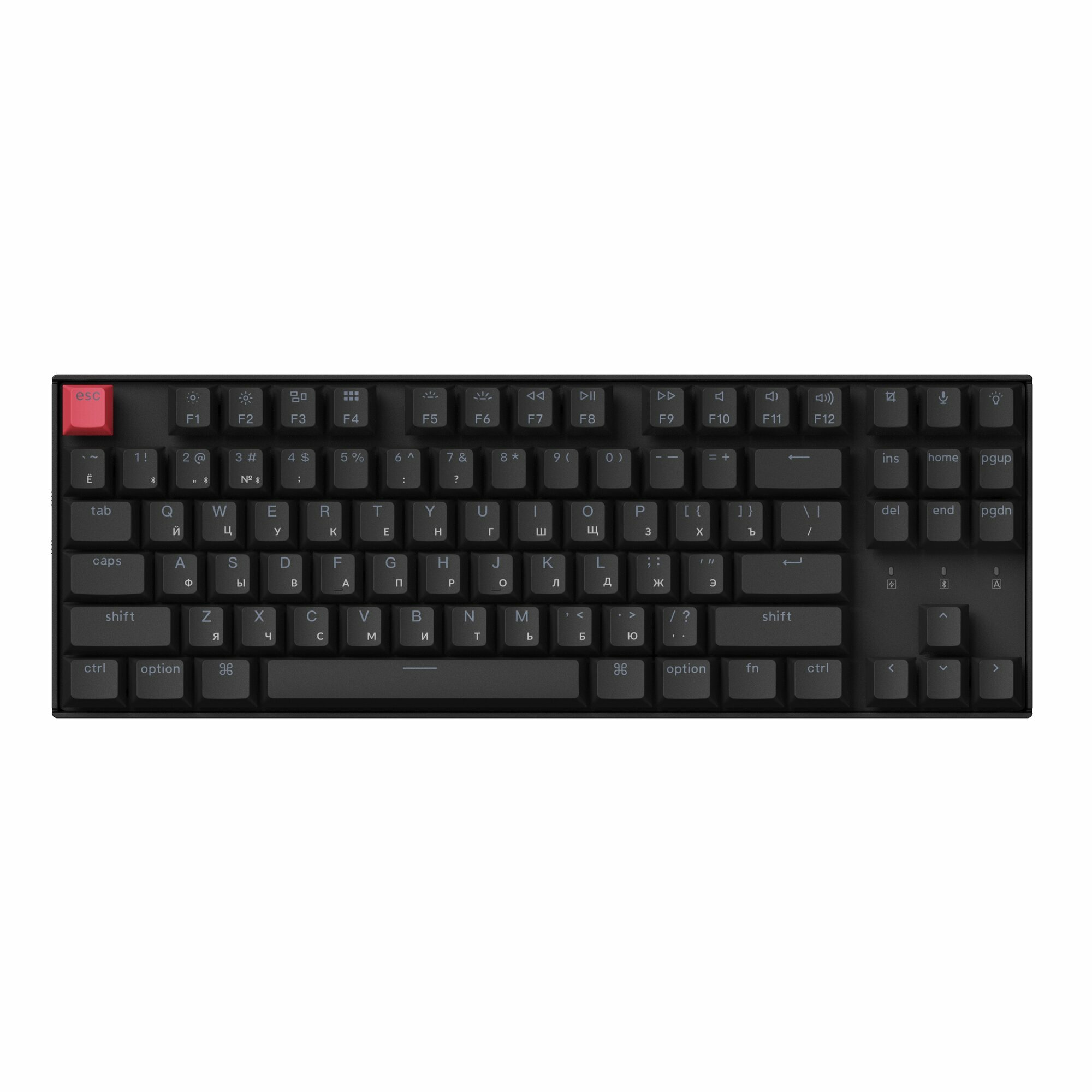 Беспроводная механическая клавиатура QMK Keychron K8 (Version 2), 87 клавиш, RGB подсветка, Keychron Red Switch