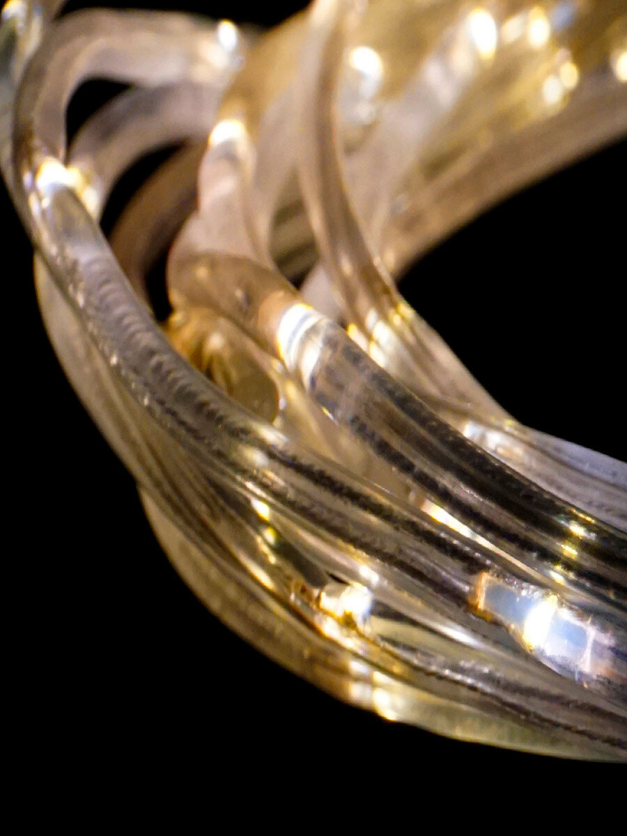 Гирлянда "дюралайт", D 4мм 100LED цвет тепло-белый GS IP44 4.5V1.35W адаптер MAG-G092-031