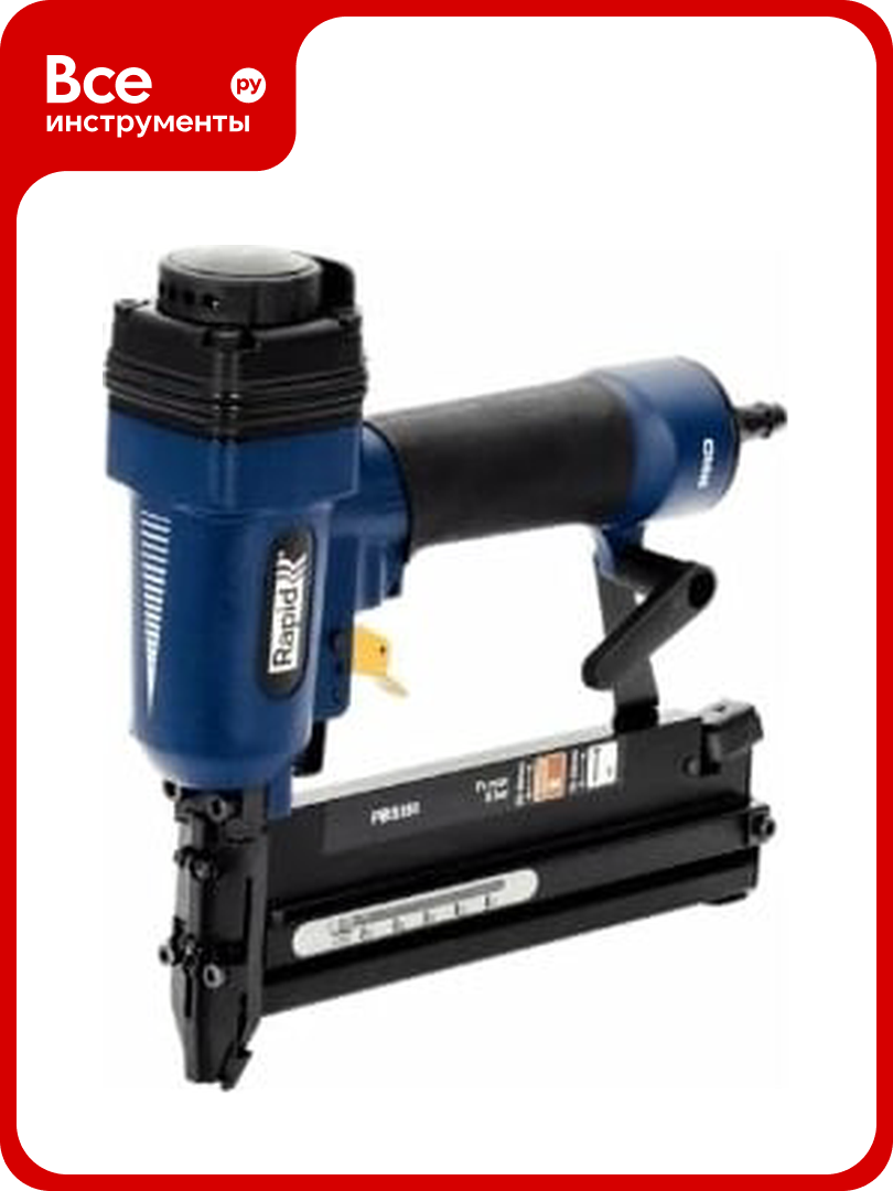 Пневматический степлер для скоб и гвоздей RAPID PBS151 2-в-1 5000103, для отвода пыли рабочих поверхностей, белый