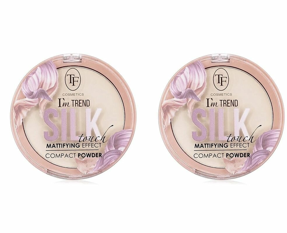 TF cosmetics Пудра, Silk touch I'mtrend, бархатистая, тон 01, cлоновая кость, 2 шт