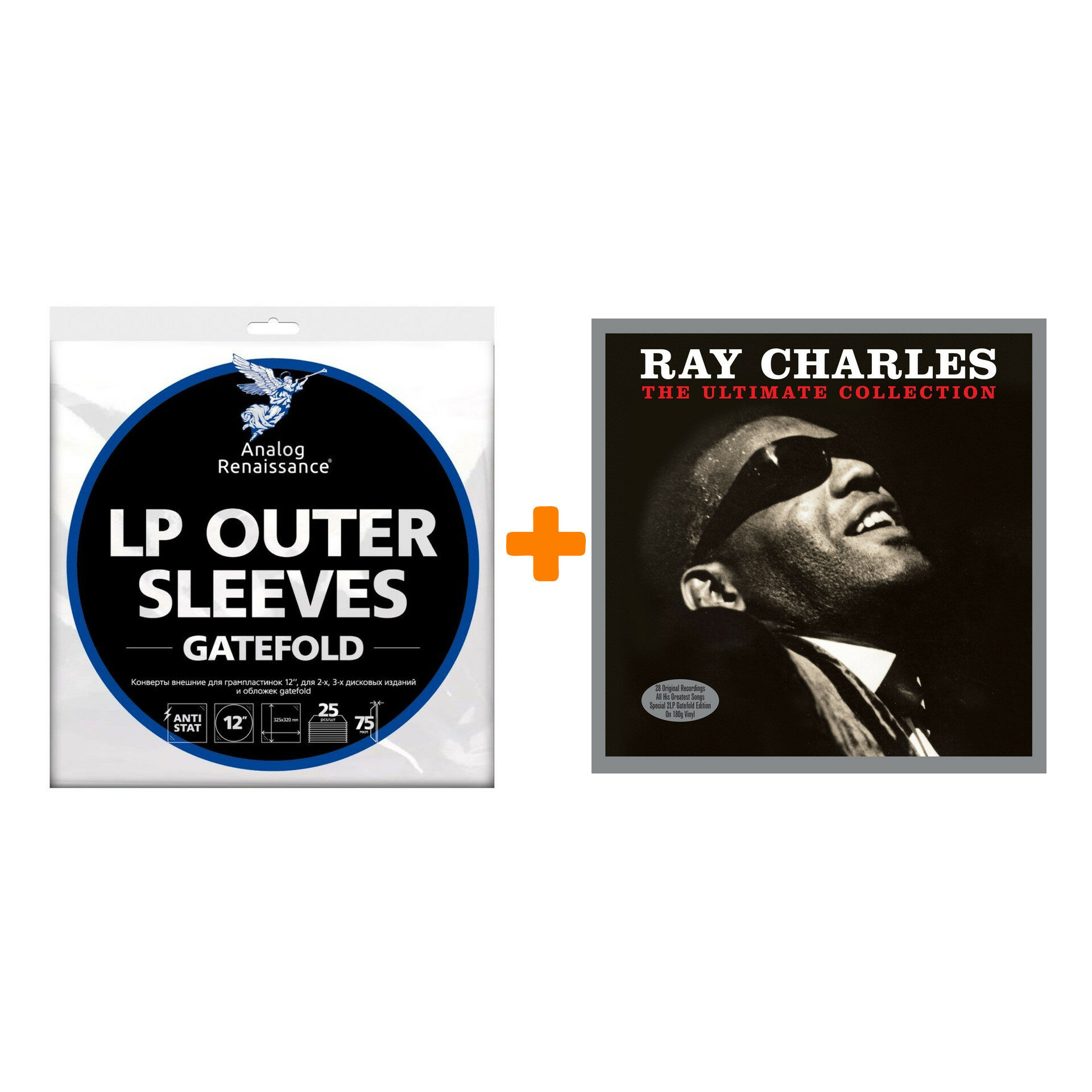 Charles Ray The Ultimate Collection Clear Vinyl 2LP + Конверт внешний 12" Gatefold 25шт