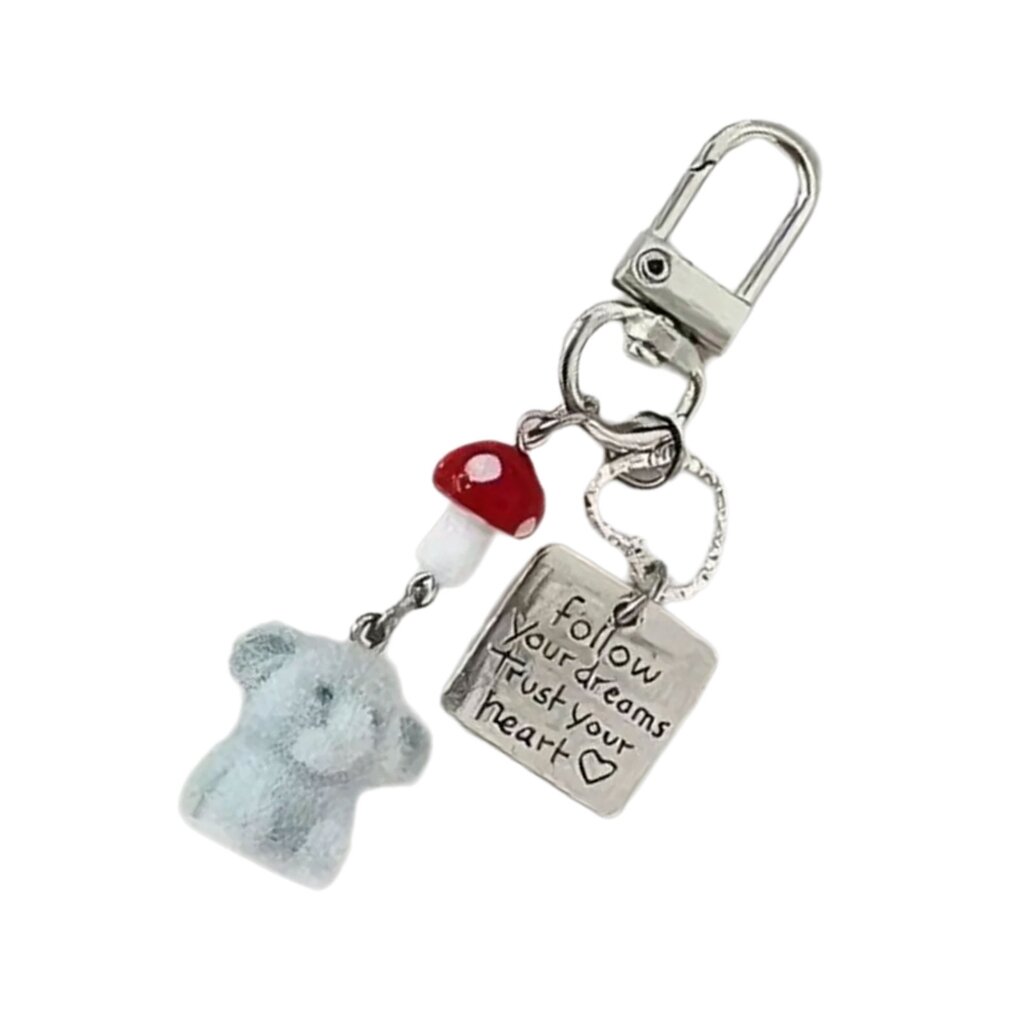 Очаровательный брелок для телефона с красным грибом и слоном, стильная смола и сплав, аксессуар для женщин и девушек