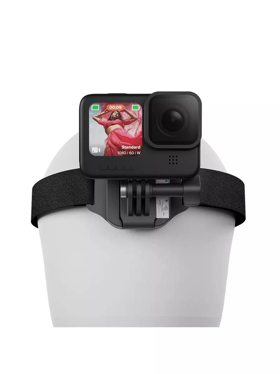 Крепление на голову Telesin "QHM-001", для экшен-камеры, универсальное, быстросъёмное, черное