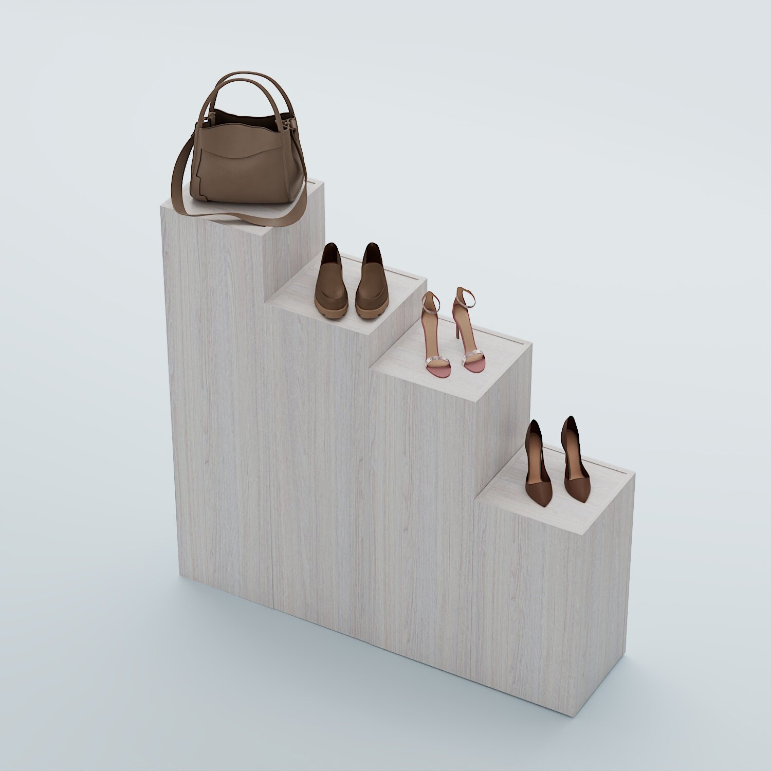 Демо-стенд Ступени-Лестница №3, Ясень Анкор светлый