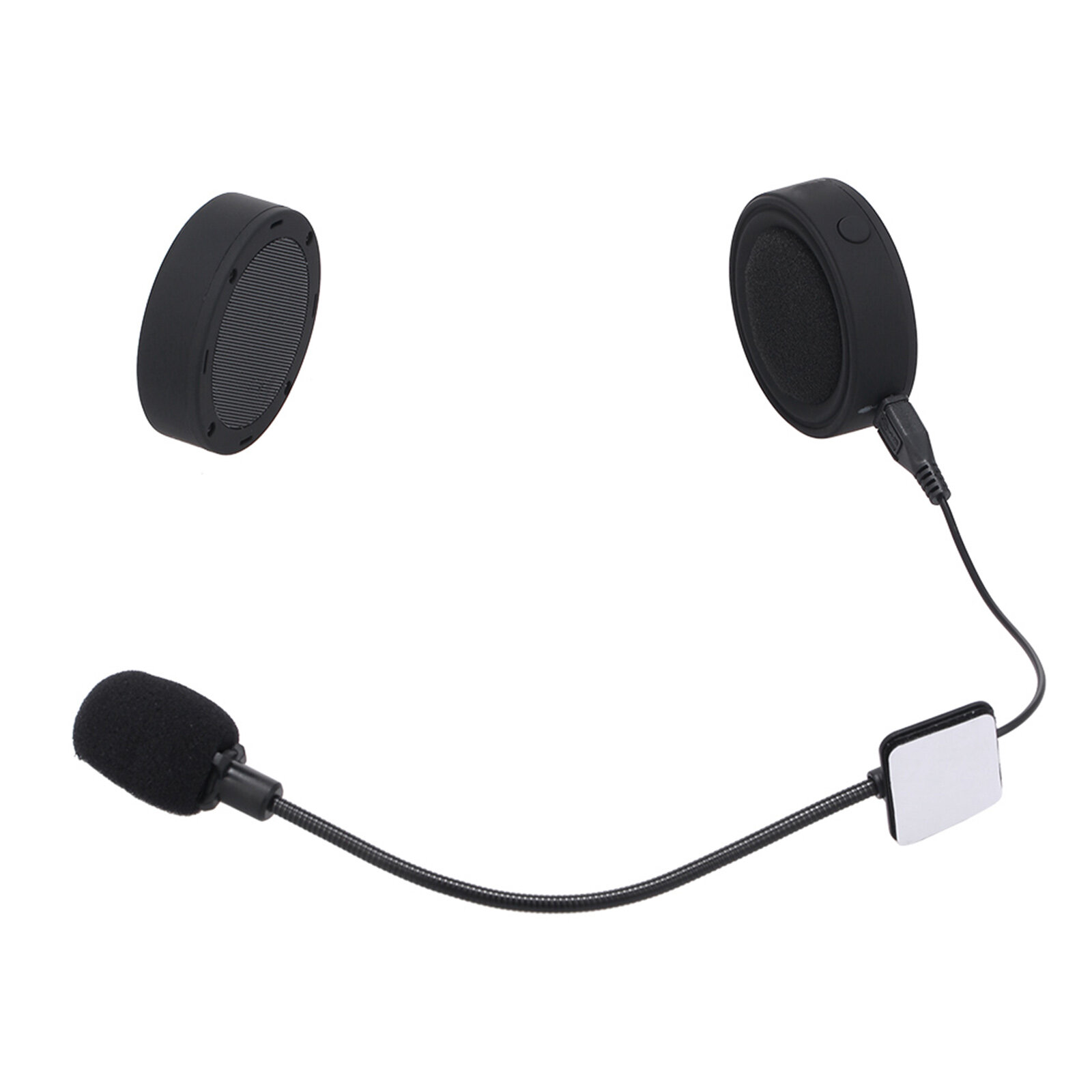 Мотоциклетный гарнитур для шлема BT Headphone Wireless Handsfree Earphone для телефонов/MP3/колонок модель BT-17, черный цвет, ABS корпус, 50mm, 32Ω, 0.5W, батарея 3.7V/800mA, вес упаковки 134g, размер упаковки 14*8*4cm