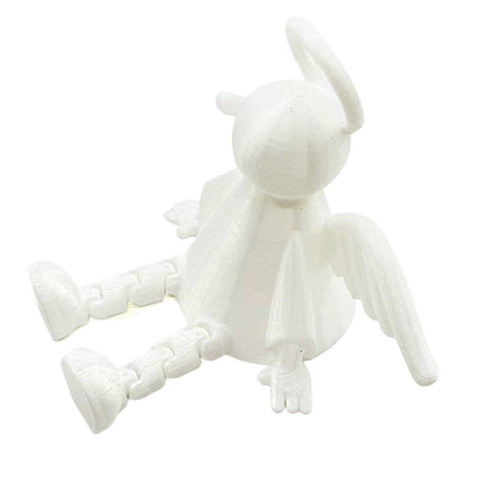 3D-печатное настольное украшение angel из нескольких частей, совместное подвижное украшение-белый-1
