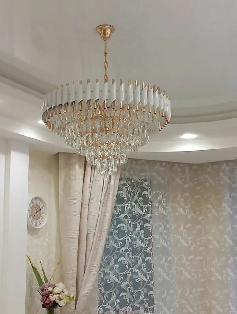 Люстра каскадная Crystal 700, белый цвет, цоколь E14