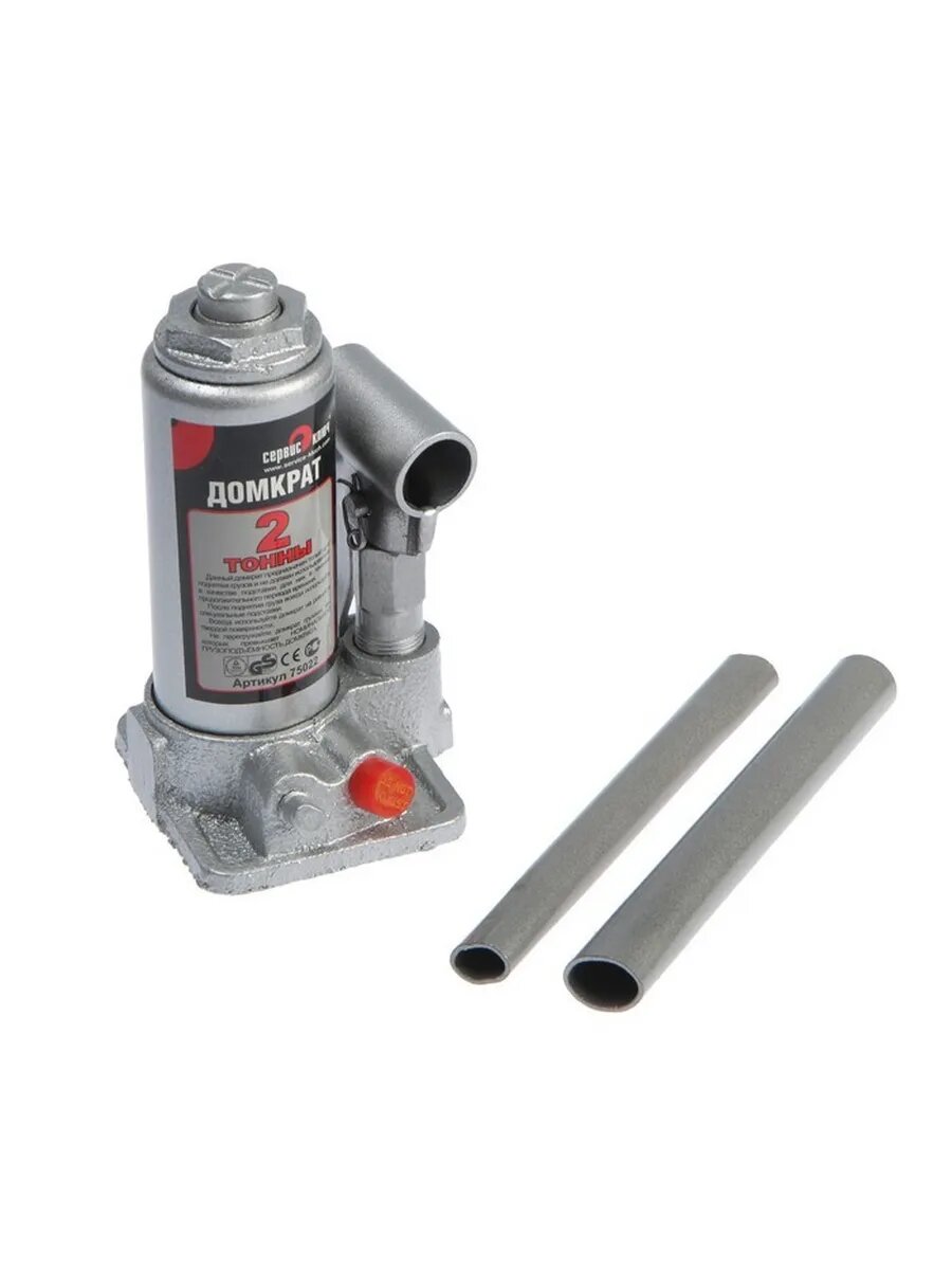 Гидравлический бутылочный домкрат высота 158 - 308 мм, в кейсе, 2 т сервис ключ 75022