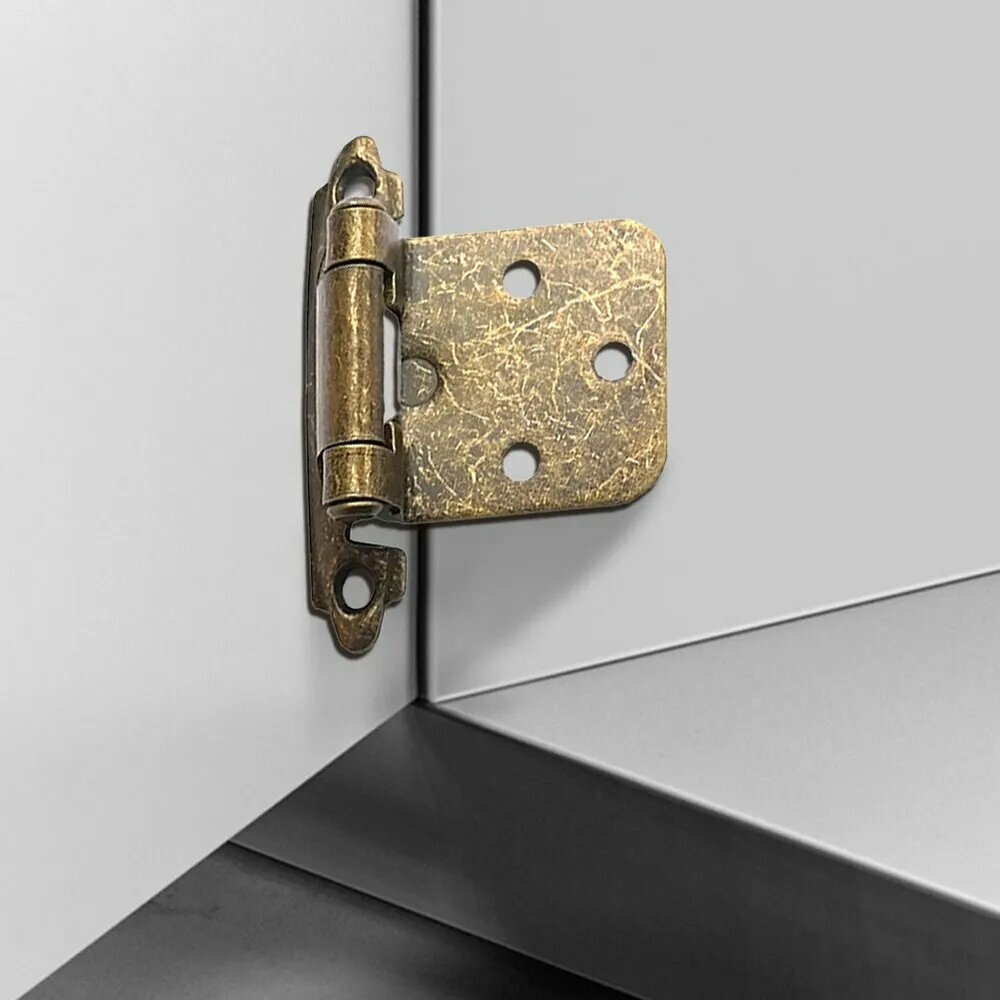 2 шт. американские самозакрывающиеся пружинные петли с накладными винтами, петли для шкафа заподлицо