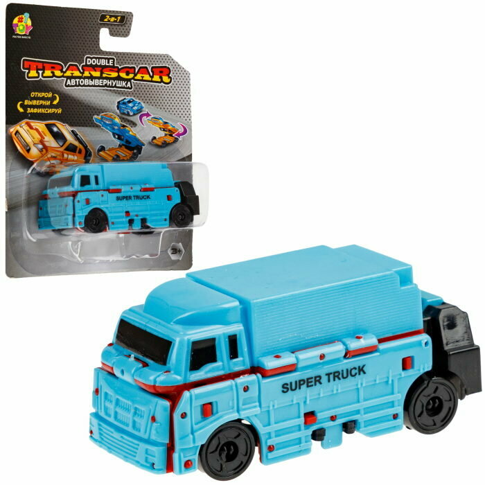 Машинка 1toy Transcar Double: Рефрижиратор - Тягач, 8 см, блистер