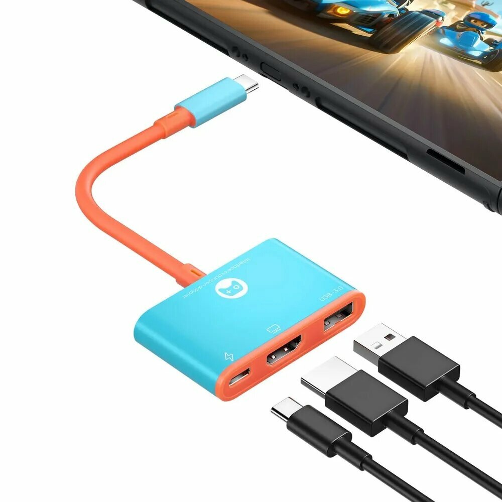 ТВ-док-станция JSAUX Switch 2 для Nintendo Switch 2 (2025), ТВ-адаптер 2 в 1 с поддержкой HDMI 4K/60 Гц, PD100W