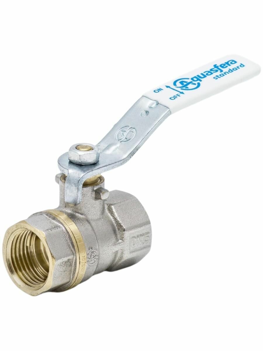 Кран шаровый 1 1/4" Внутренний-Внутренний, рычаг, Aquasfera Standart / Гидропласт