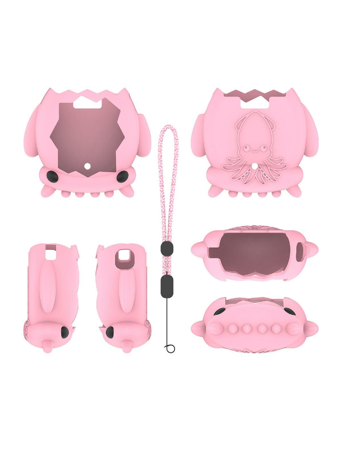 Мягкий безопасный силиконовый защитный чехол в виде кальмара для электронного питомца