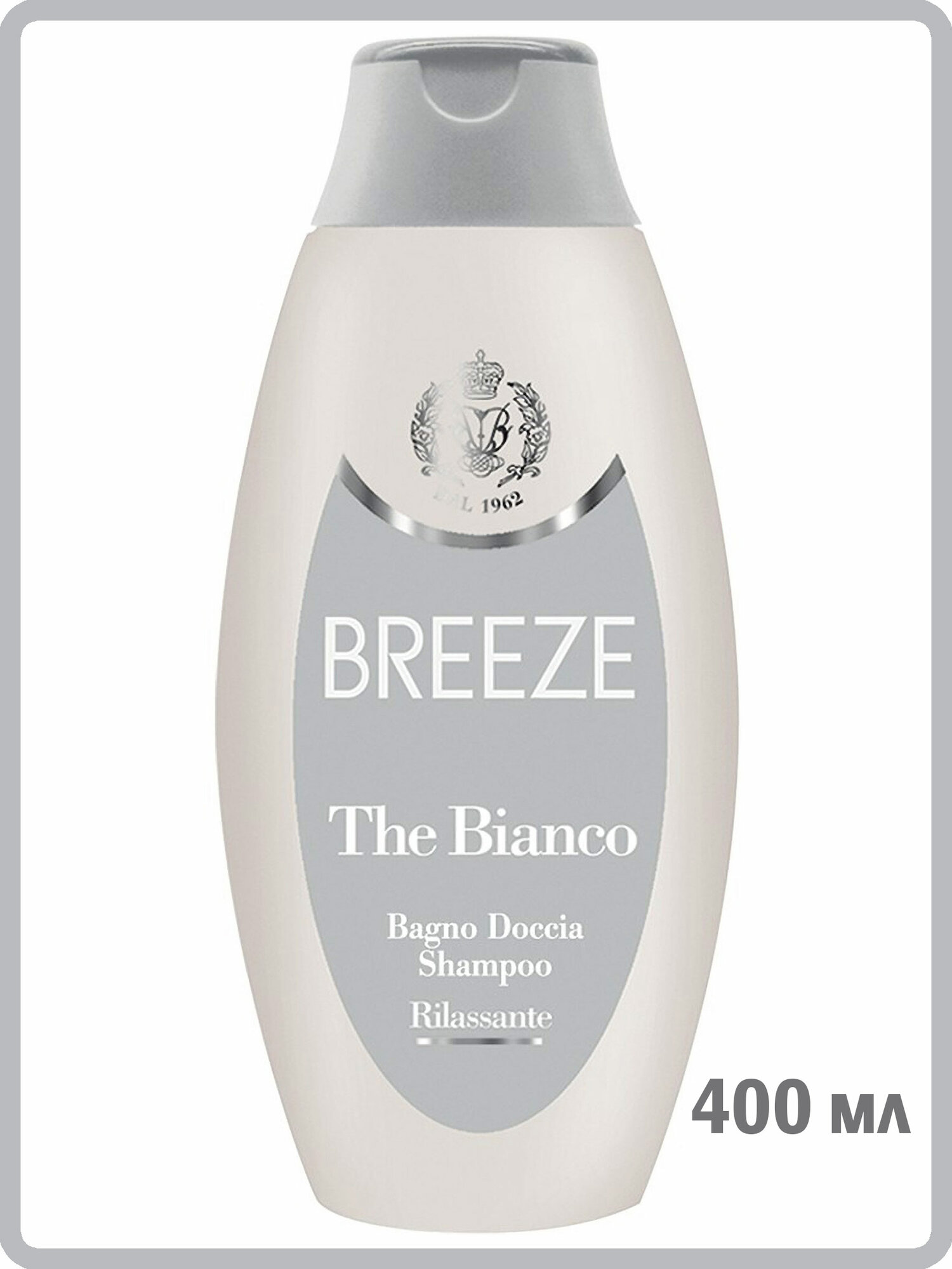 Шампунь - гель для душа Breeze Bianco пена для ванны 3 в 1 ph 5.5, 400 мл