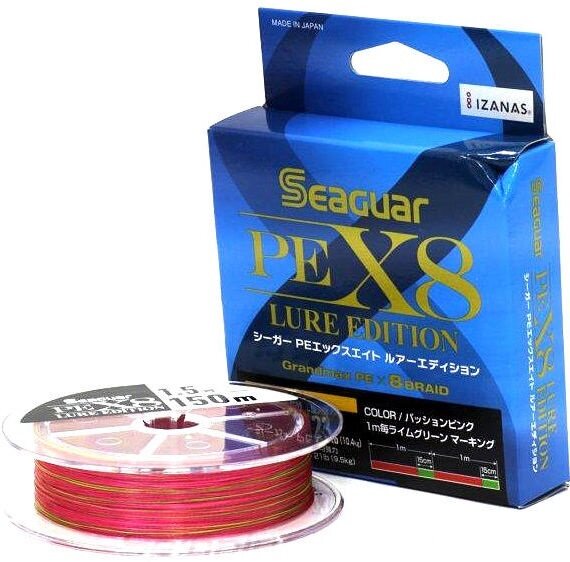 Леска плетеная (шнур) SEAGUAR PE X8 LURE EDITION (SX8LE200-15 (200 м 0,205мм) )
