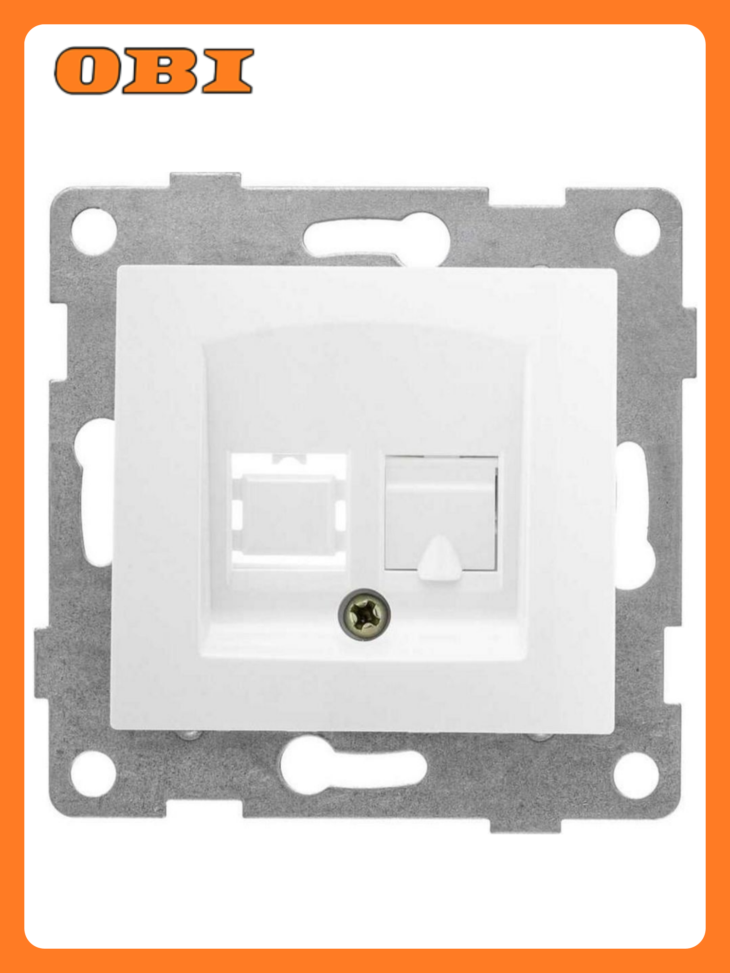 Розетка компьютерная 1-м СП Bravo RJ45 механизм бел. GUSI С10К1-001