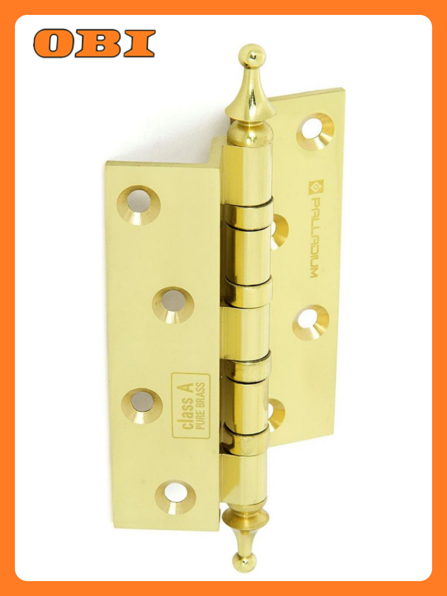 Дверная петля разъемная врезная Palladium N 401-4 100х75х3 мм золото