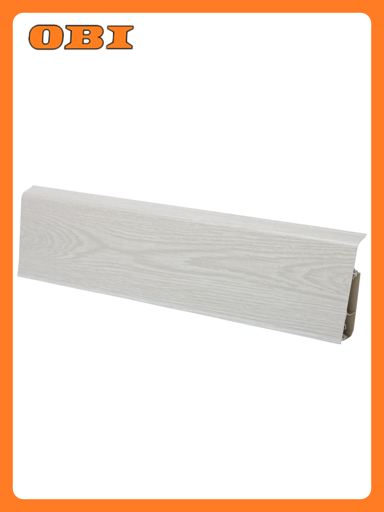 Плинтус Salag Lima, ПВХ, с кабель-каналом, 2500 мм, 72х22 мм