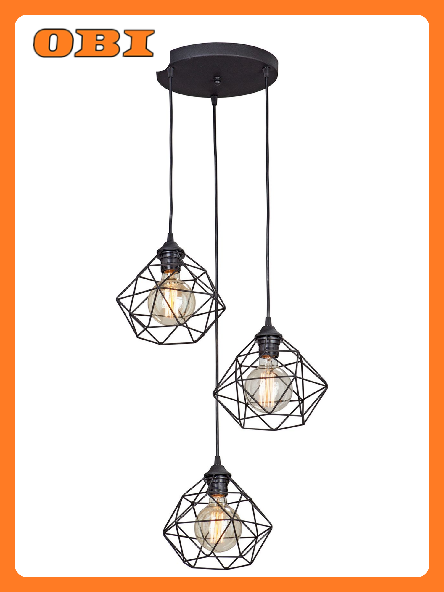 Подвесная люстра Vitaluce V4258-1/3S черная 3ХE27Х40Вт