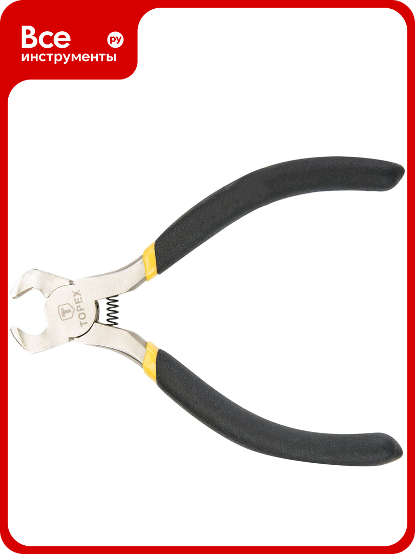 Торцевые прецизионные кусачки TOPEX 115 мм 32D725, из закаленной, закаленной стали