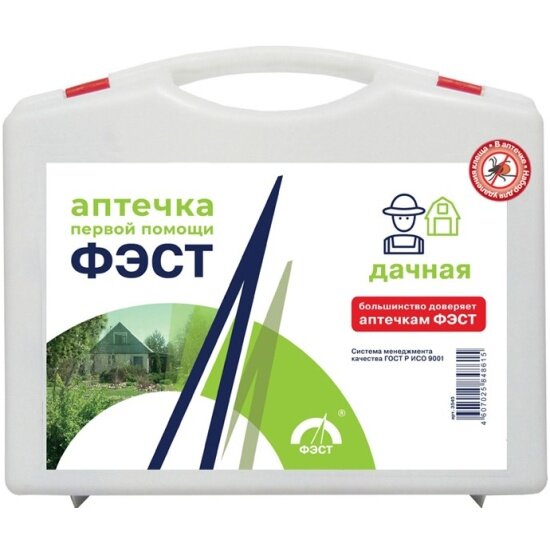 Аптечка Фэст Предприятие ФЭСТ дачная с лекарственными средствами футляр 8М