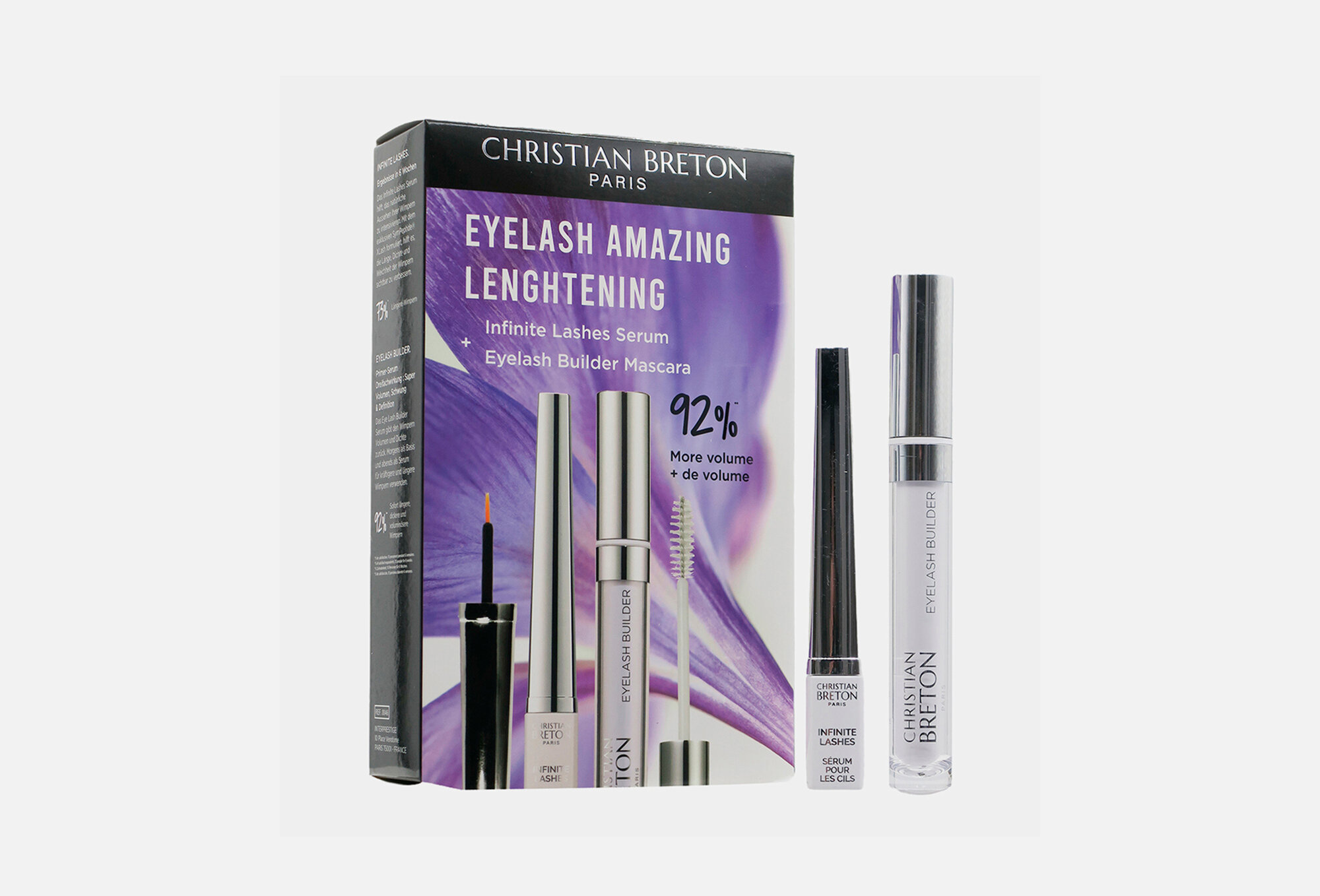 Набор для укрепления и роста ресниц, бровей CHRISTIAN BRETON Eyelash Amazing Lenghtening