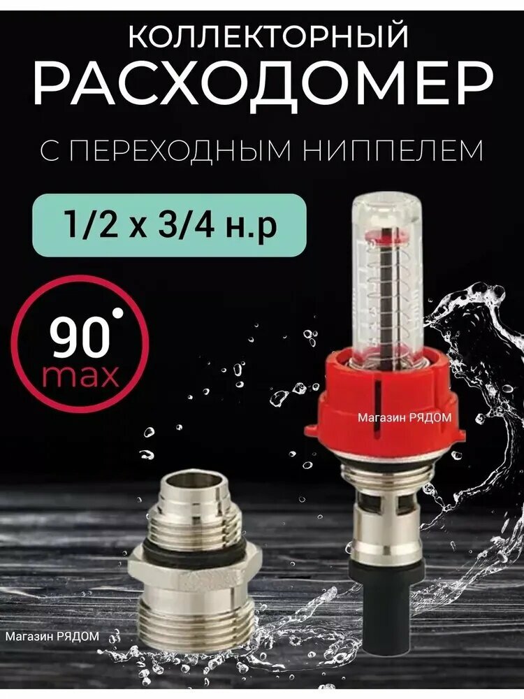 Расходомер для воды под полом отопления коллектор расходомер/регулятор DN25