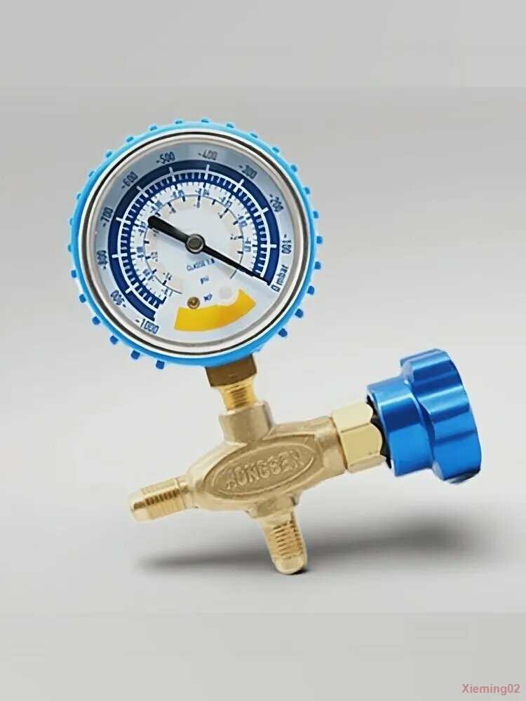 Вакуумметр, корпус клапана из нержавеющей стали, с защитной резиновой крышкой, тройник, 1 комплект