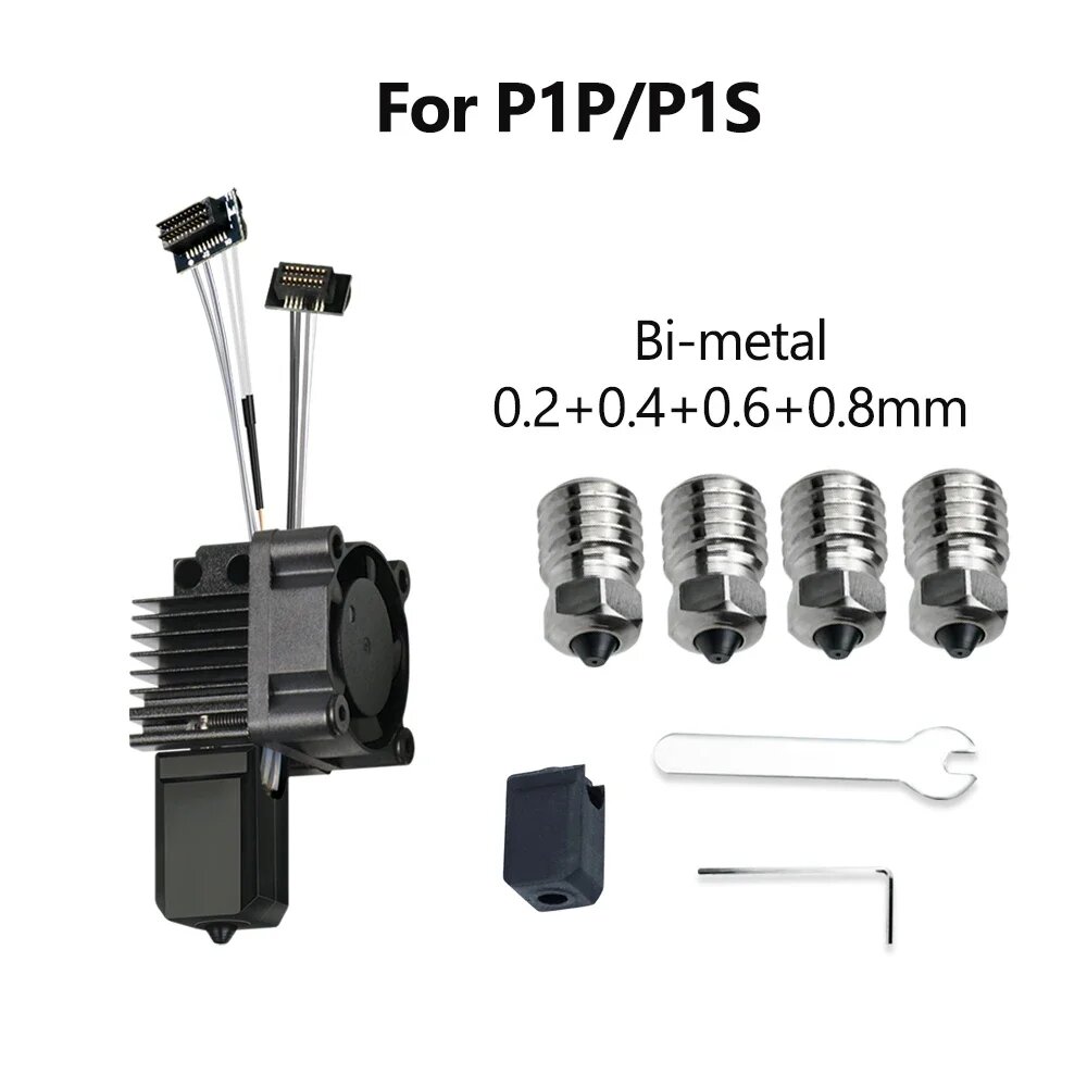 Горячий конец Bambulab P1s керамический 0,2 мм P1 Hotend-J2468