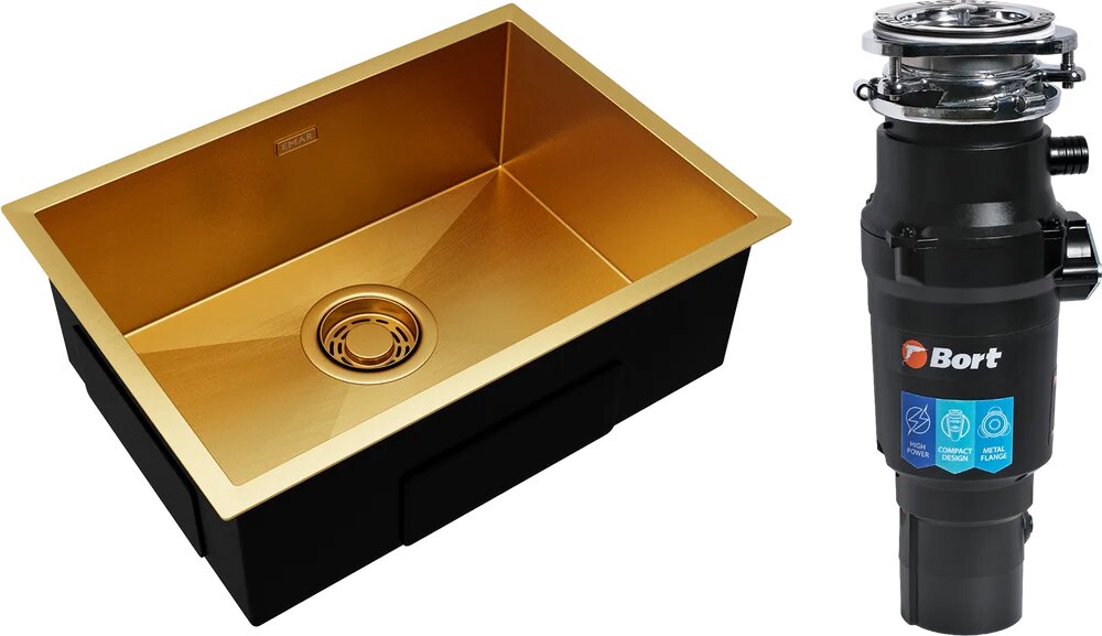 Комплект Мойка Emar PVD / Измельчитель Bort Titan 7000