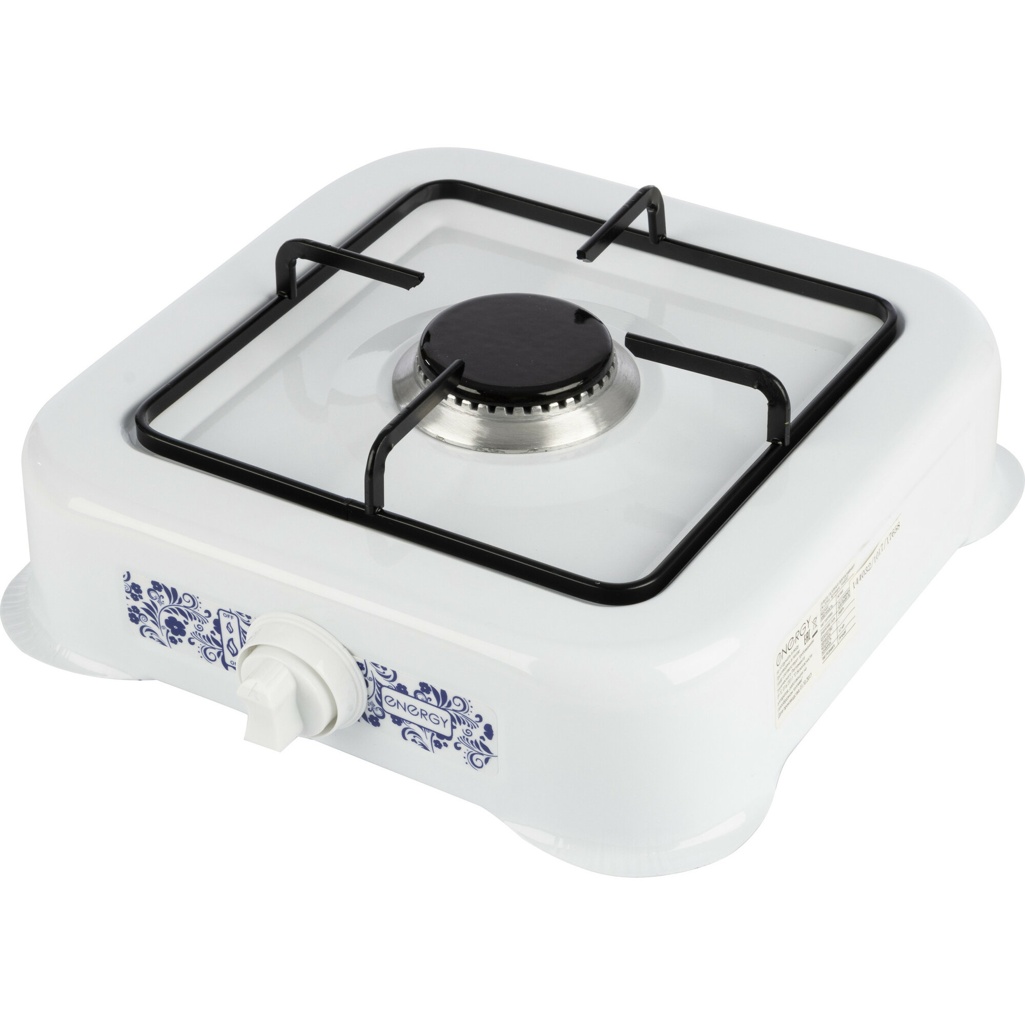 Плитка газовая ENERGY EN-209A, настольная, одна конфорка, белая