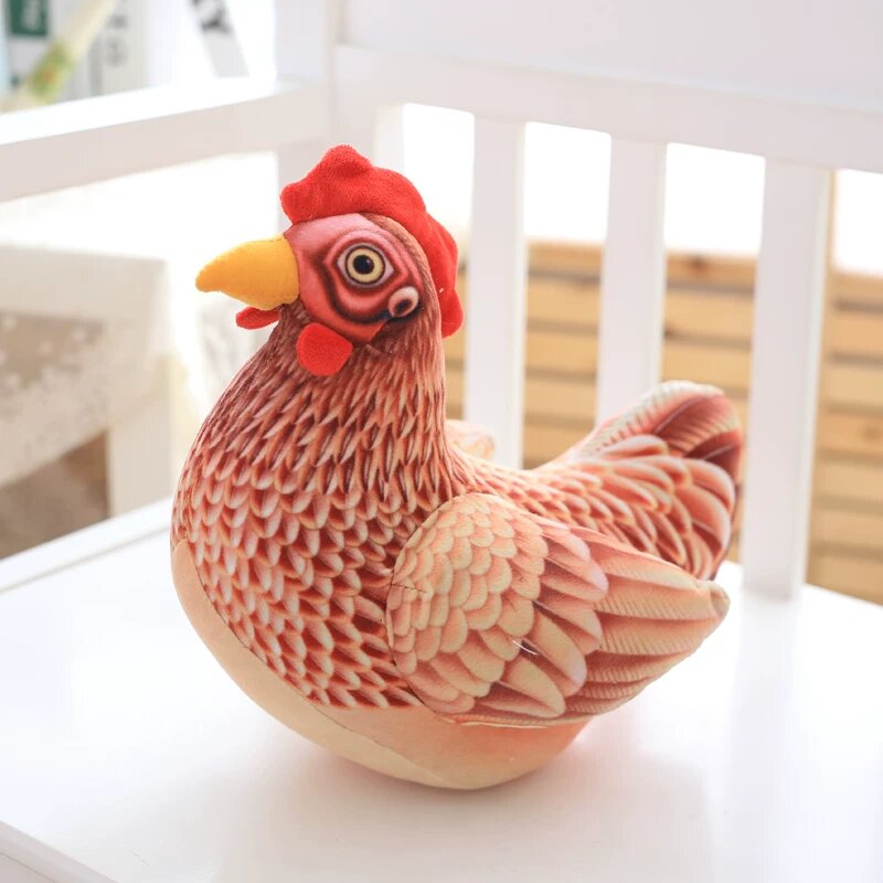 Милые реалистичные плюшевые игрушки: петух, курица и цыпленок, креативные мягкие игрушки, куклы-цыплята для свадебных