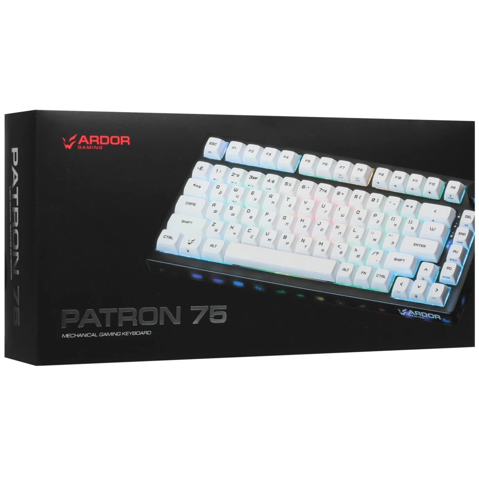 Клавиатура проводная + беспроводная ARDOR GAMING Patron 75 [AG-ZD-Pa83GY-BL-HS-G-Sub]
