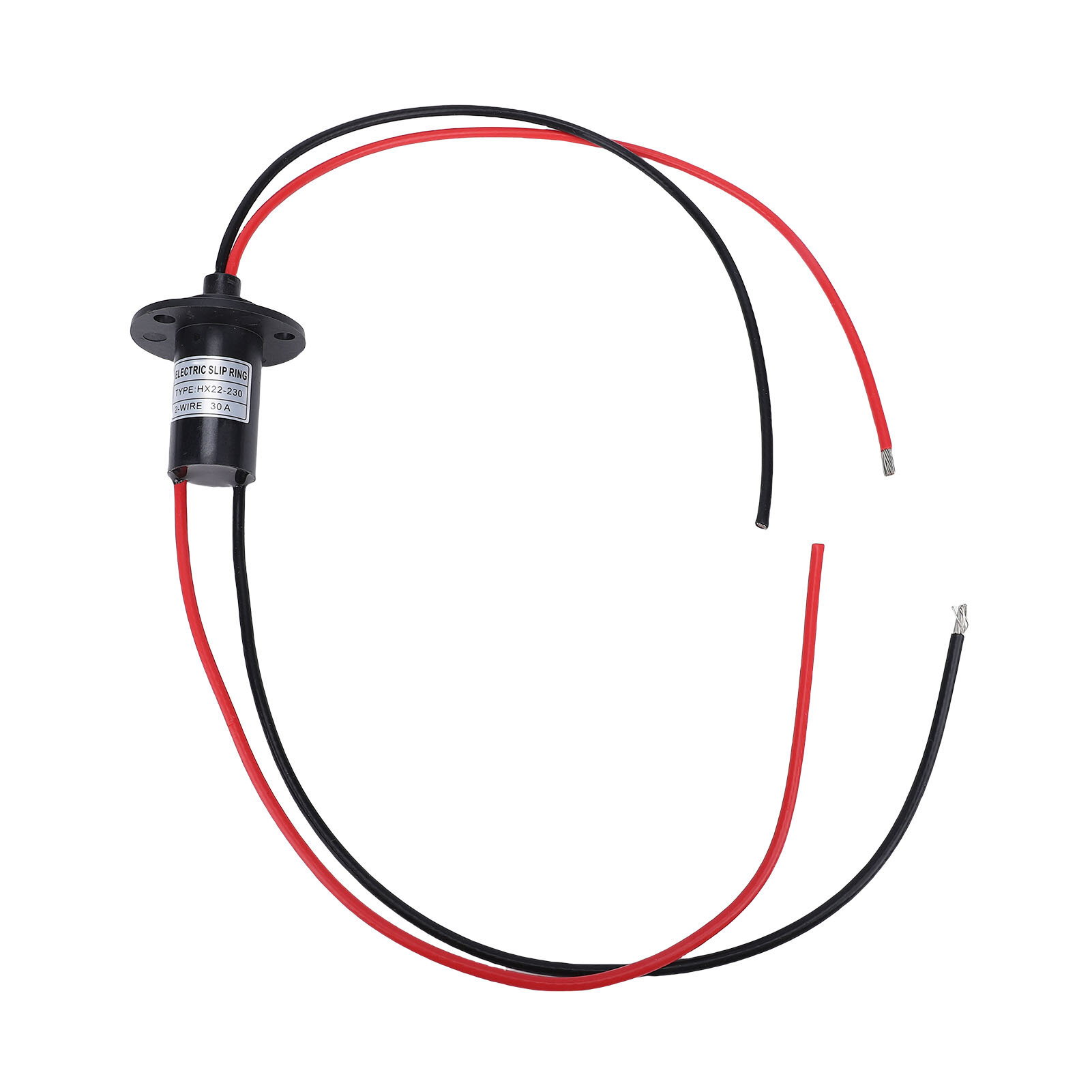 Electric Slip Ring Motor Electrical Connector 2 Wires 30A 250RPM 360 Degree Rotating Small Accurate Cap Type Conductive 22mm Diameter