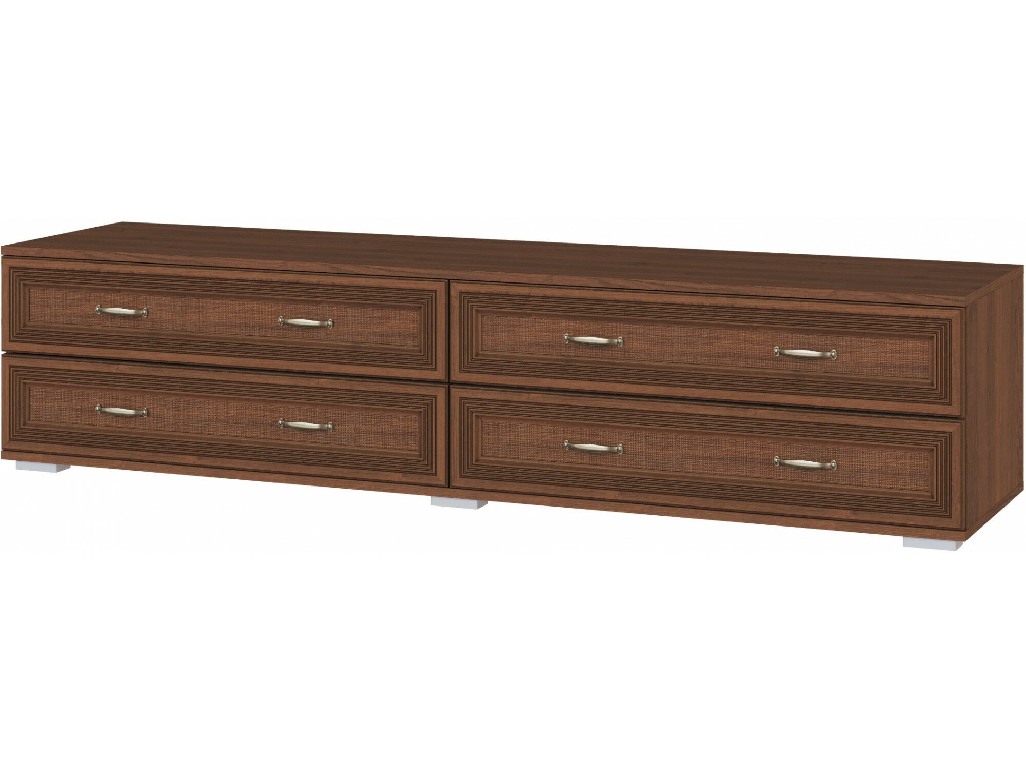 Тумба для ТВ-техники №2, с ящиками на направляющих, Орех донской