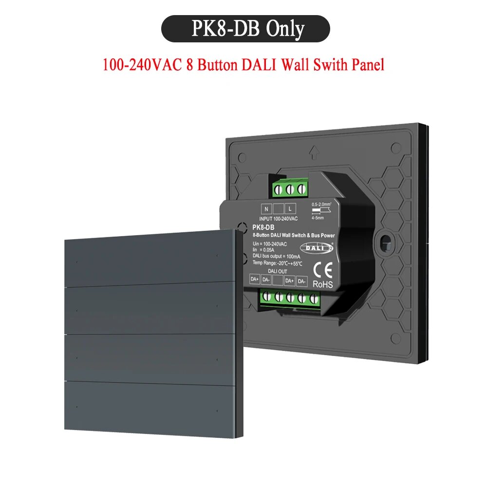 CENFAYA RGB-контроллер DALI 8/4 8 Button DALI Panel