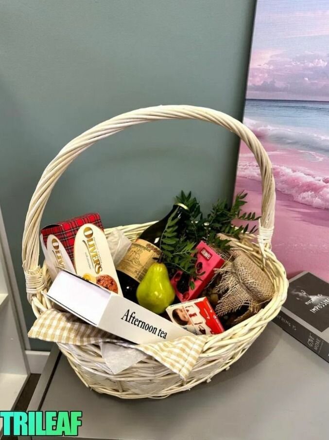 Плетеная корзина для цветов 37х29х31 см