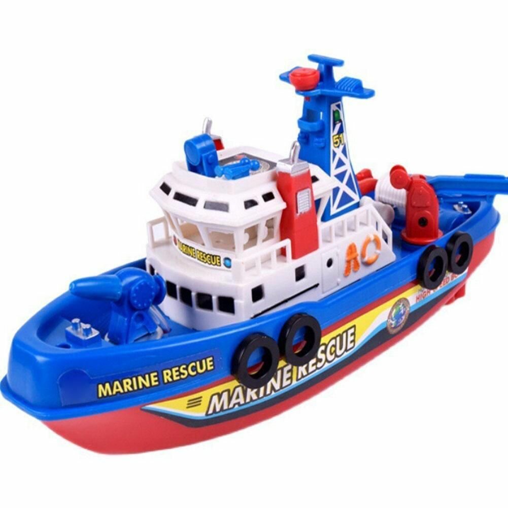 Музыкальная лодка-водомет для детской ванной комнаты