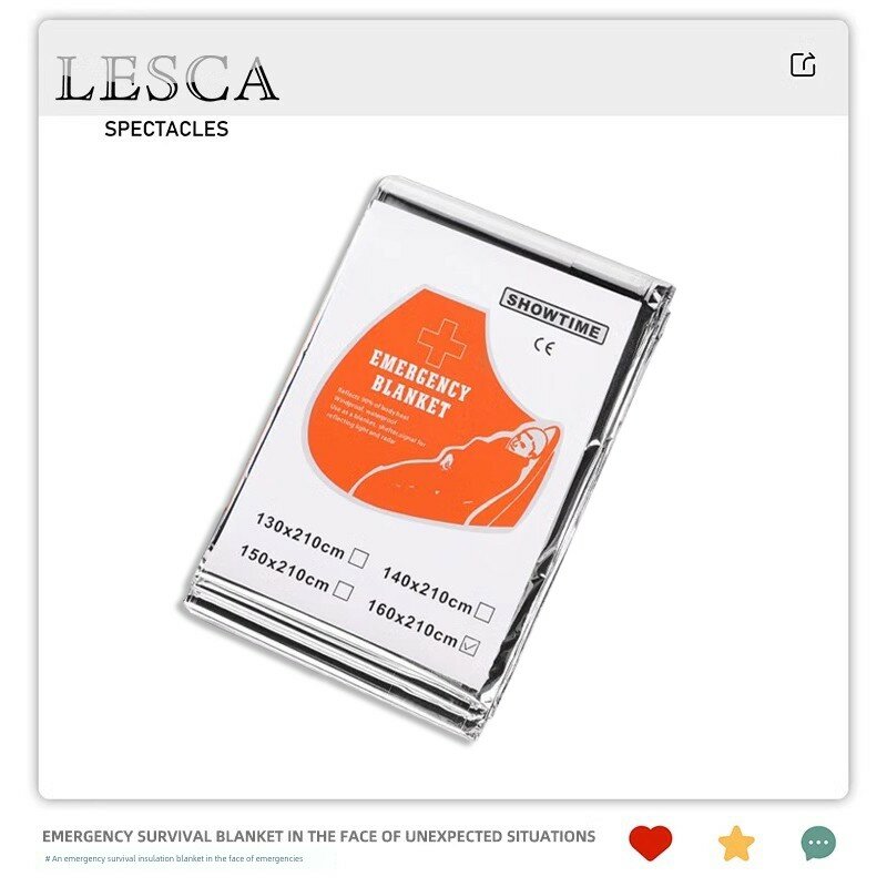 Аварийное изоляционное одеяло, уличное одеяло для выживания с защитой от замерзания, уличное аварийное одеяло, одеяло