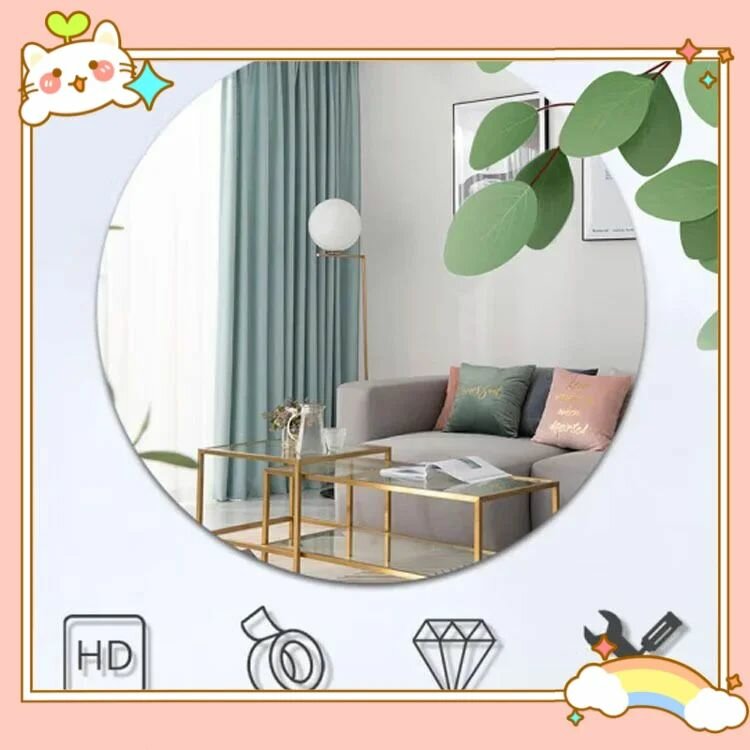 Акриловое зеркало для ванной комнаты