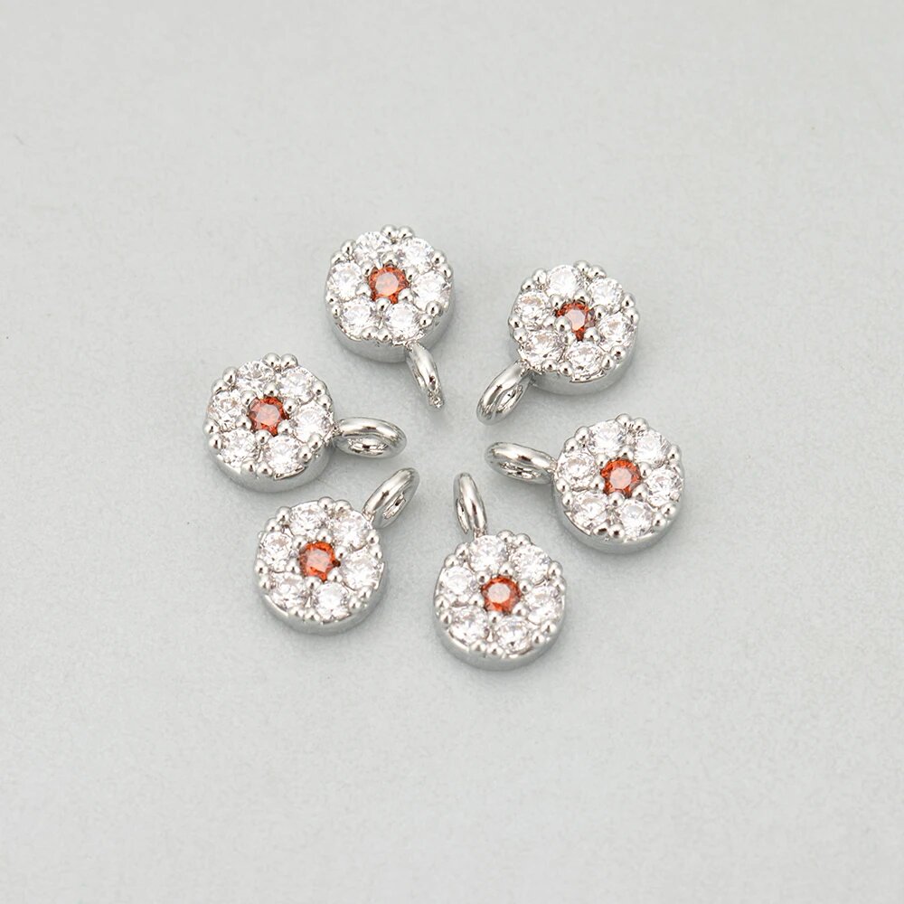 GUFEATHER Мини подвески из 18-каратного золота с родиевым покрытием MG1805B