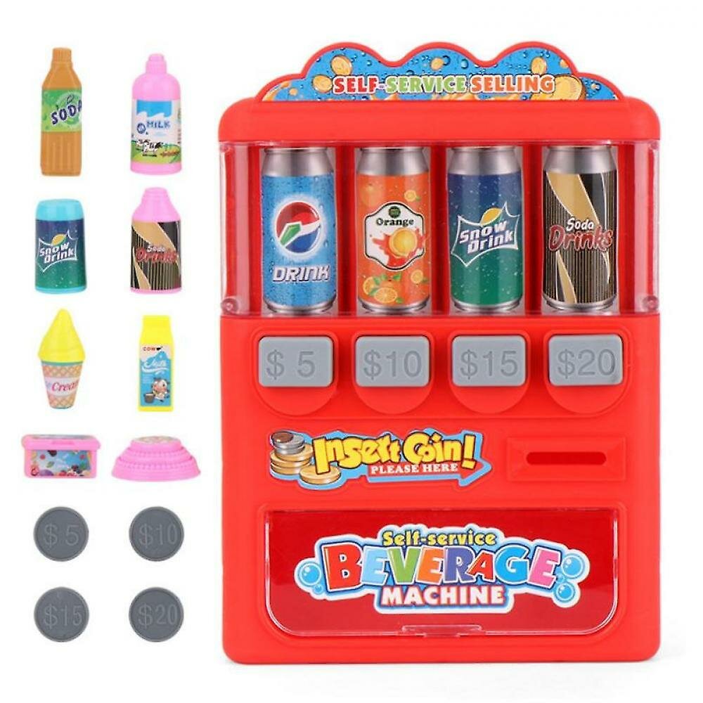 Детский автомат Машина для напитков Игрушка Монета Операционная забава Игра Дом (красный)