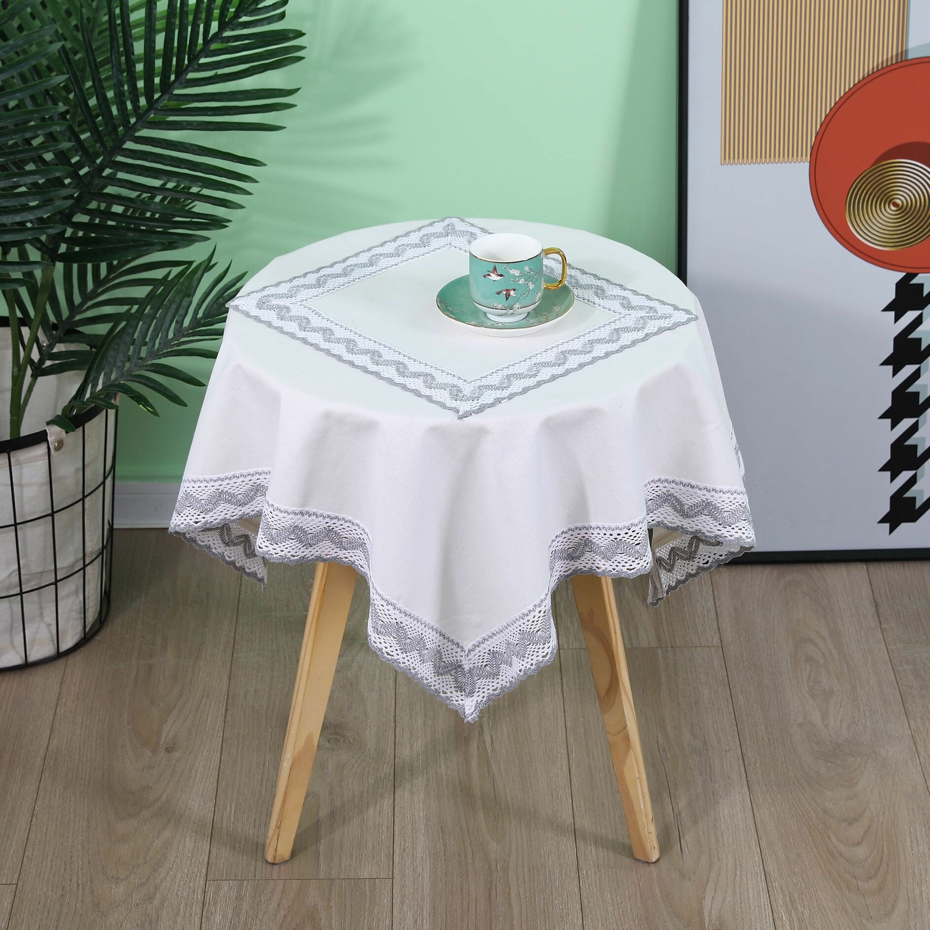 Скатерть из чистого хлопка, скатерть для отеля, банкет, домашний журнальный столик, квадратный стол в европейском