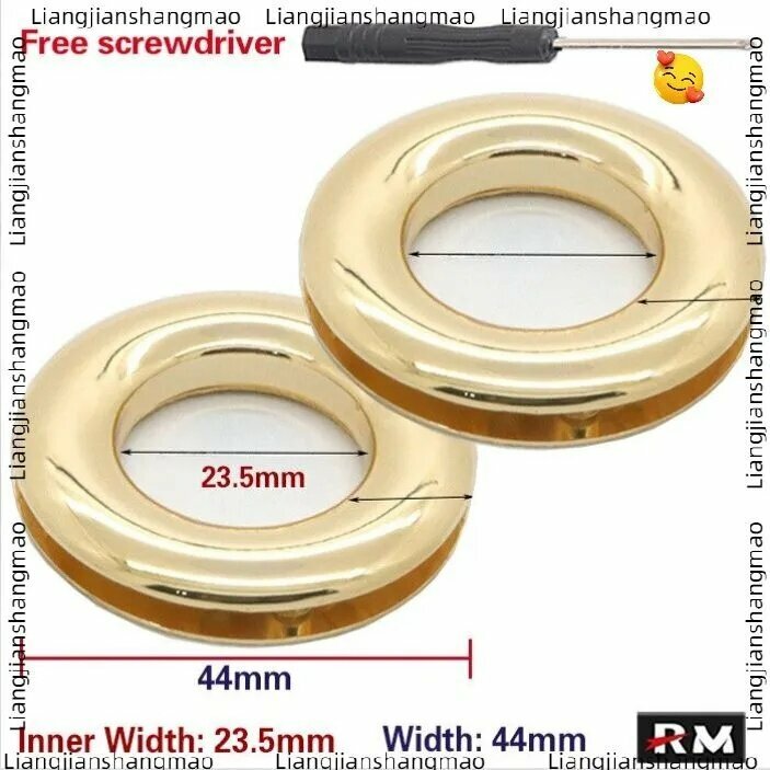 Эксклюзивные винтовые люверсы из металлического сплава для сумок, 44 мм