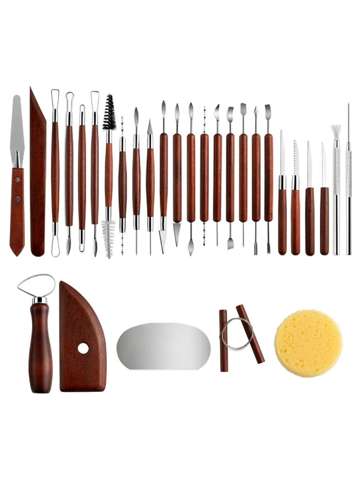 1 набор из 30 предметов, набор гончарных инструментов