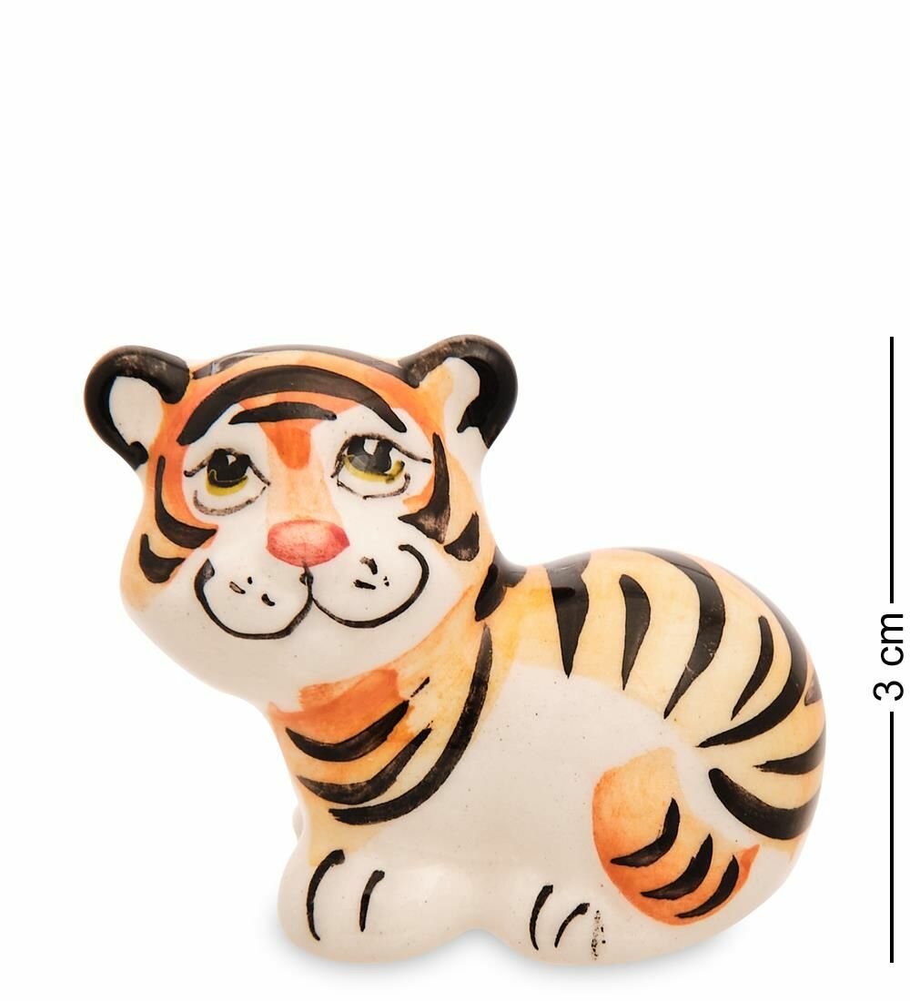 Фигурка Тигренок пупс цв. (Гжельский фарфор) A2163025 Народные промыслы, Фарфор