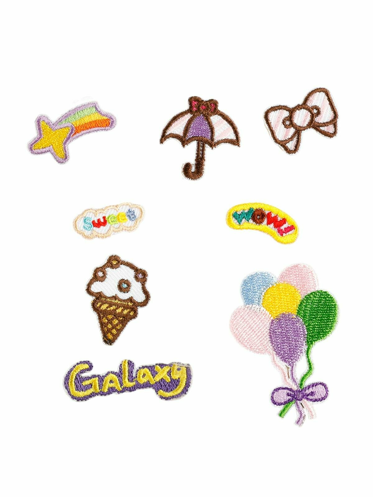 8 шт нашивок для шитья мороженого, вышитые нашивки, нашивки гладью/Пришить нашивки